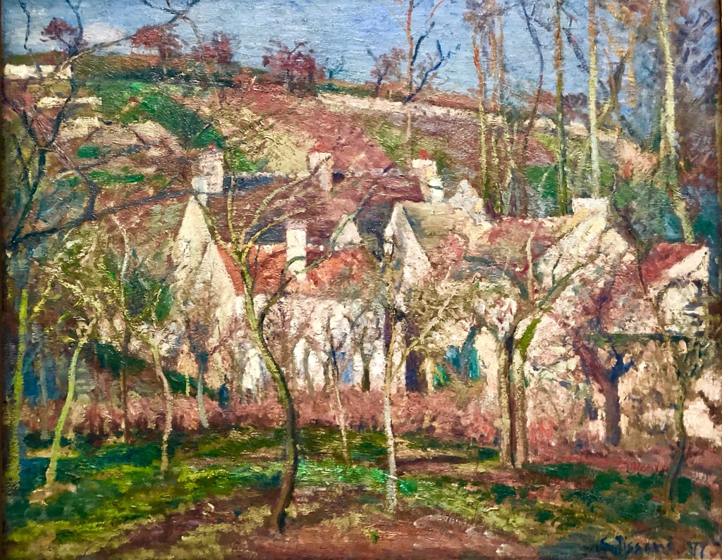 Les toits rouges, coin de village, effet d’hiver -1877 Pissarro ...