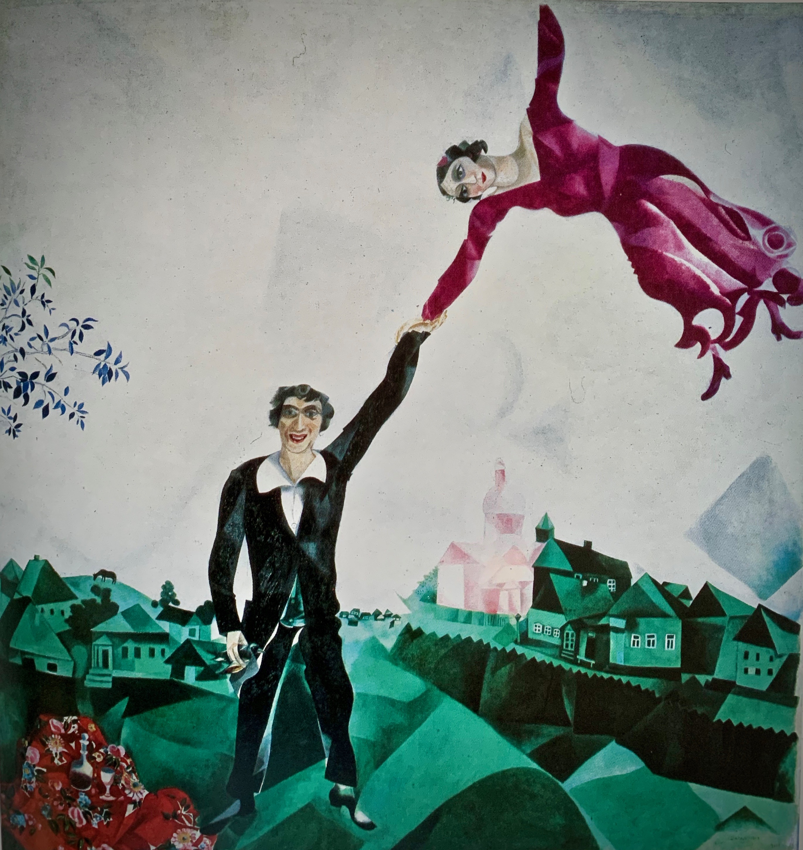 La promenade -1917-18 Chagall – Lumières des étoiles