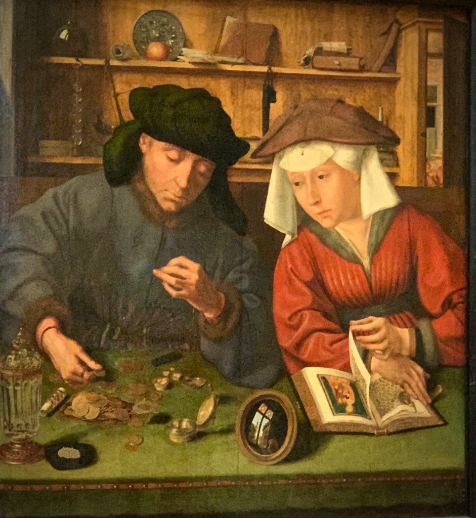 le tableau : Le changeur et sa femme -1514 Quentin Metsys – Lumières ...