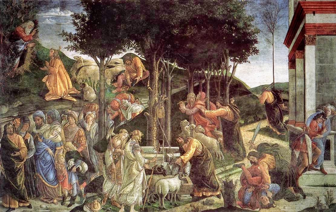 Les épreuves de Moïse 1481-82 fresque de La Chapelle Sixtine -S ...