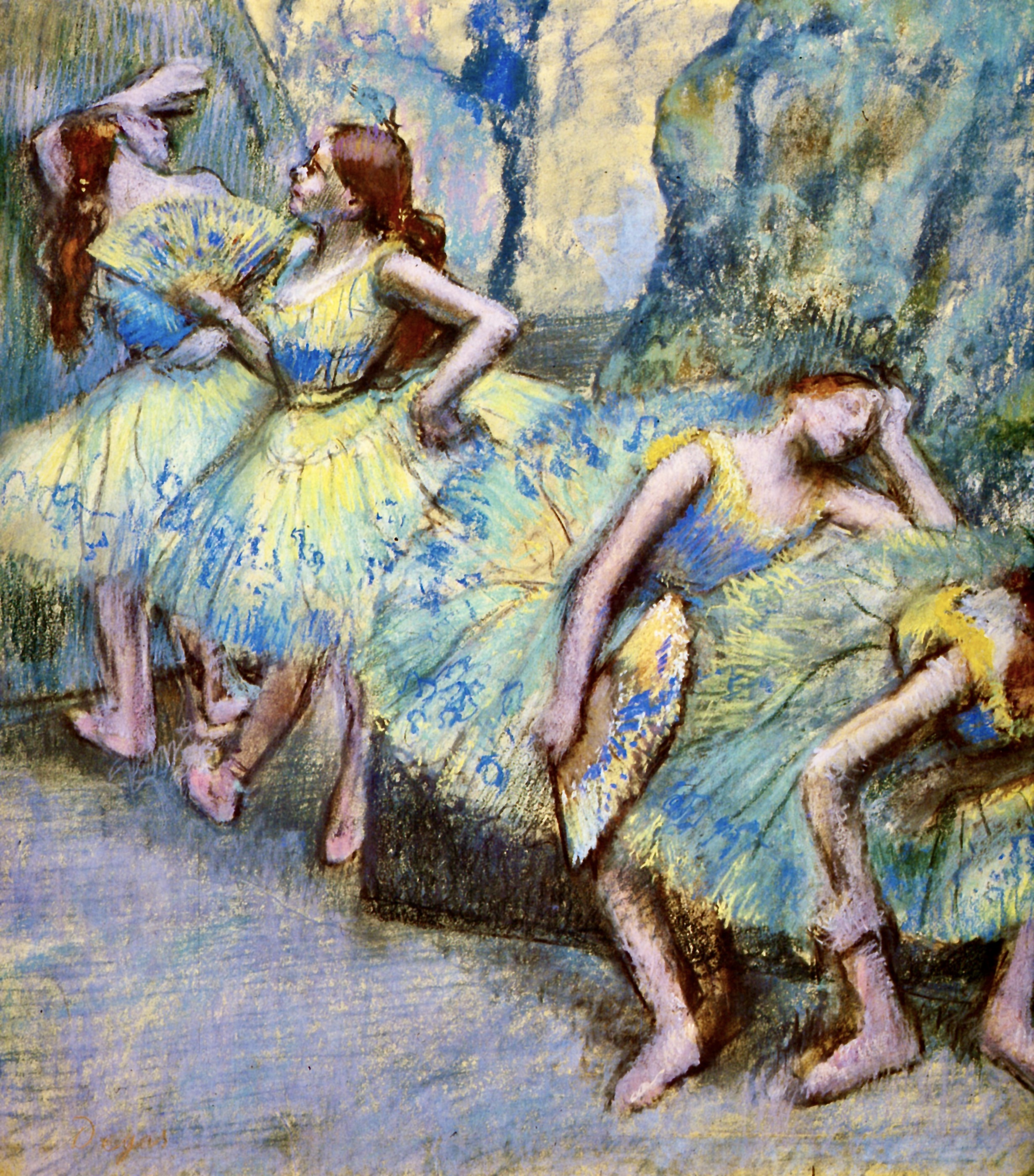 Ballet Dancers in the wings – 1900 – Edgar Degas – Lumières des étoiles