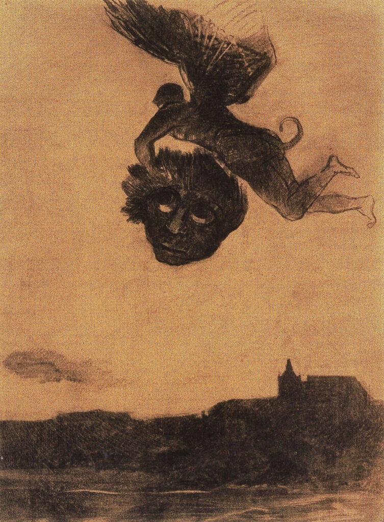 Devil Take A Head In The Air 1876 Odilon Redon Lumières Des étoiles