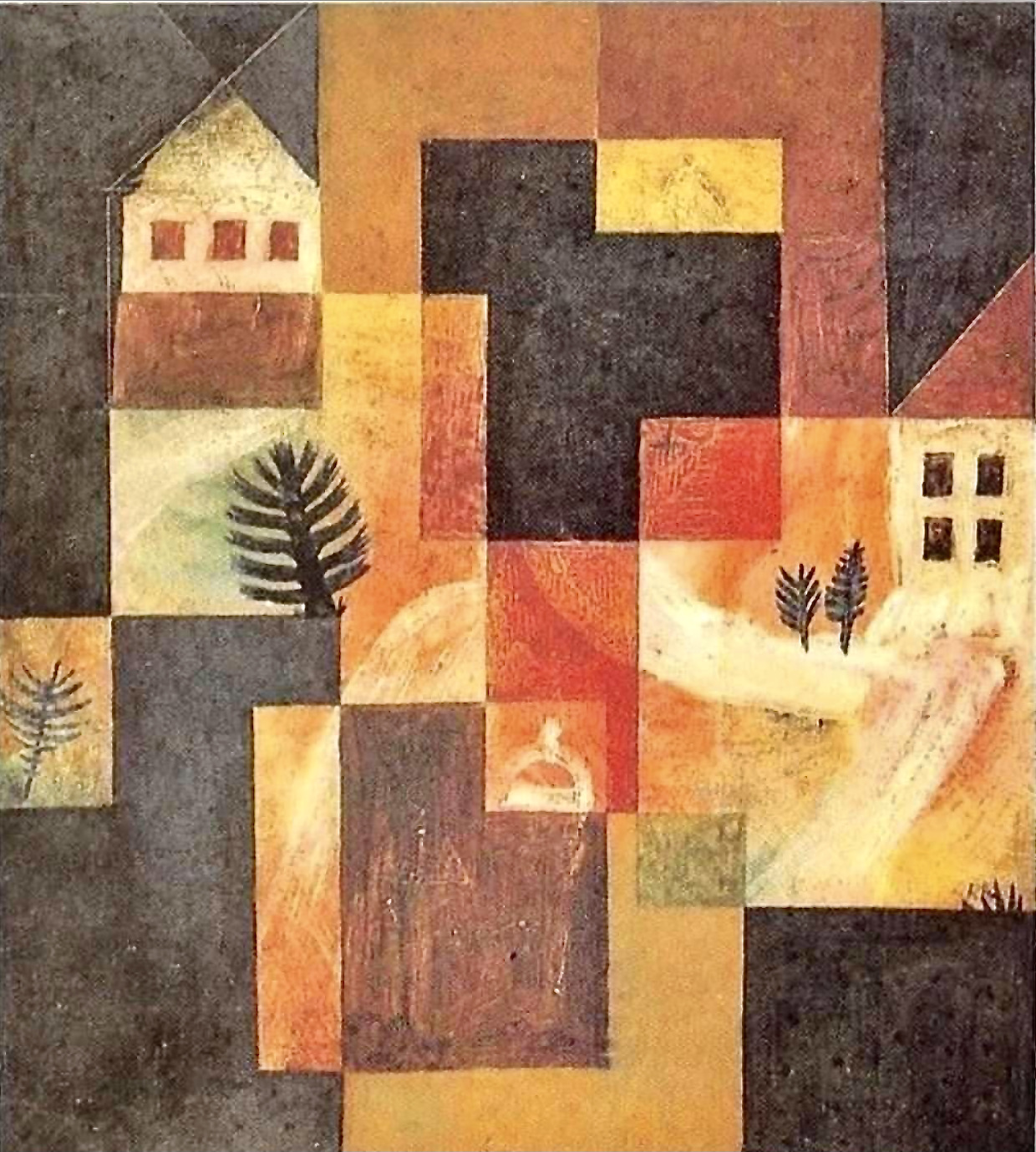 Rythmes rouges et jaune violet -1920 // Choral and Landscape -1921 ...