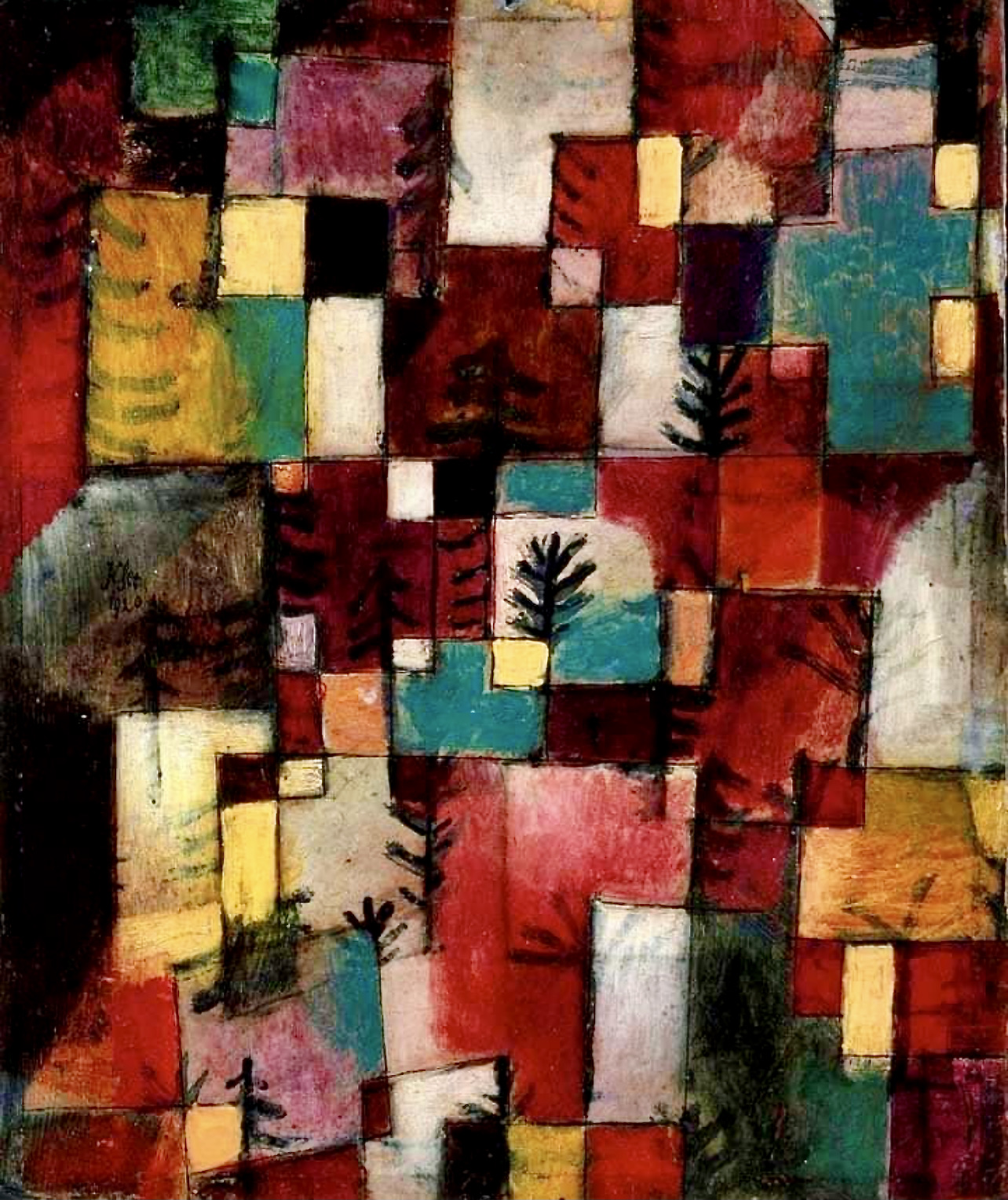 Rythmes rouges et jaune violet -1920 // Choral and Landscape -1921 ...