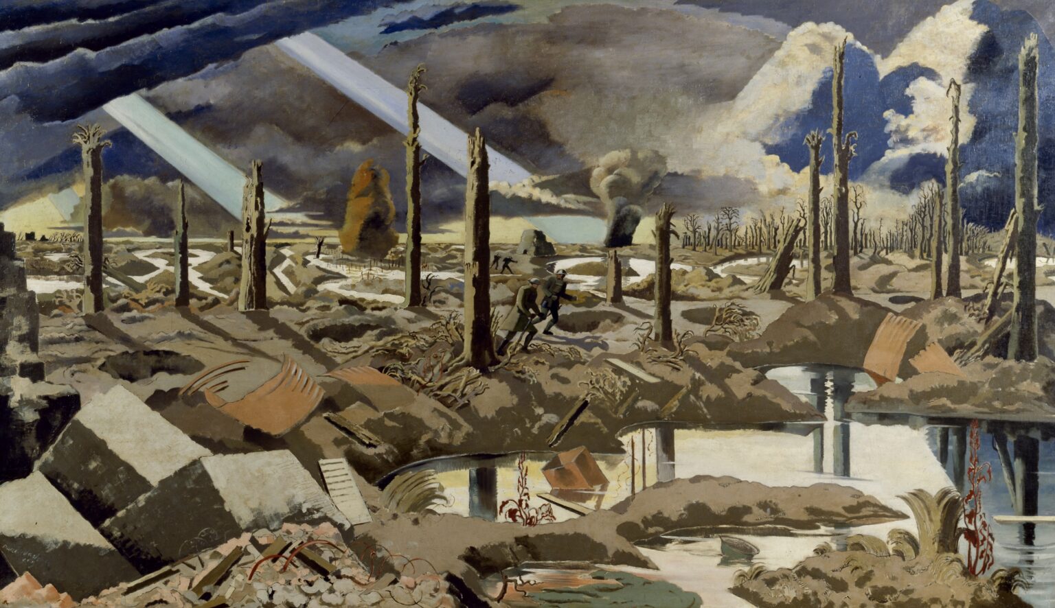 le tableau : La route de Menin -1818-19 Paul Nash – Lumières des étoiles