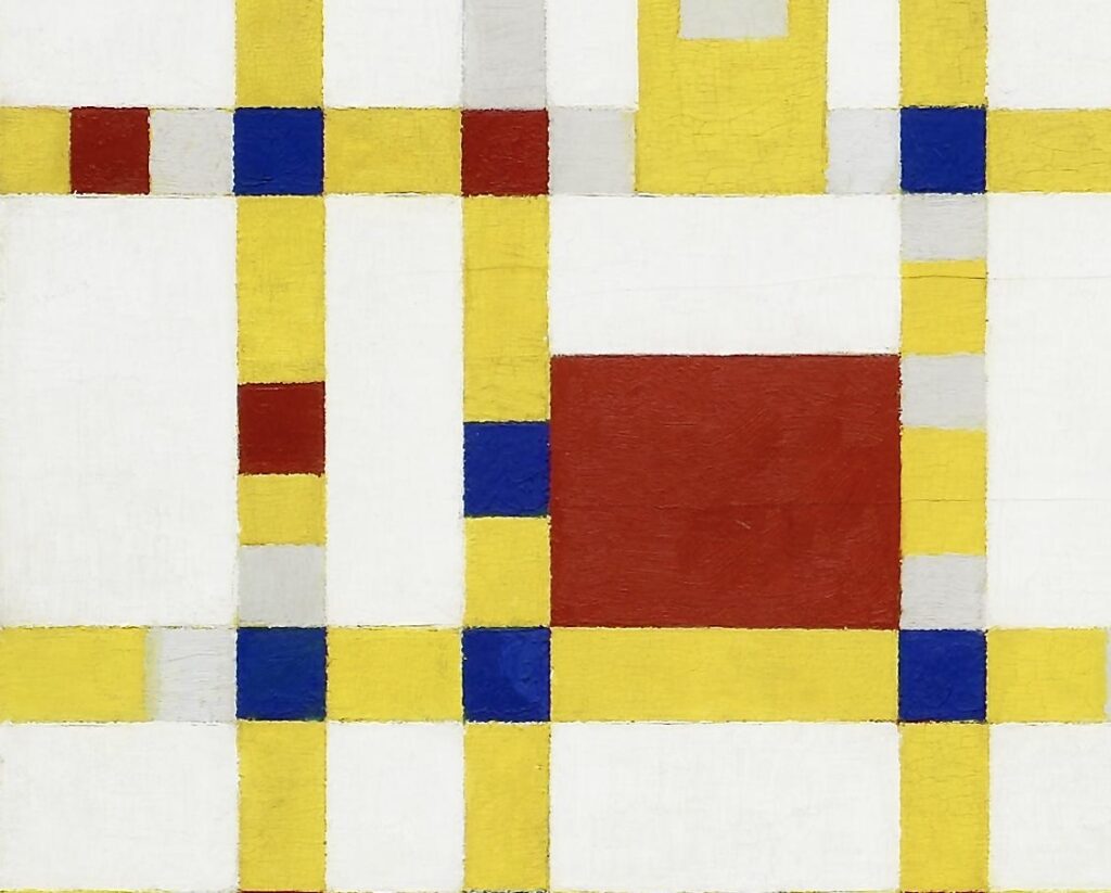 rectangle rouge – Piet Mondrian – Lumières des étoiles