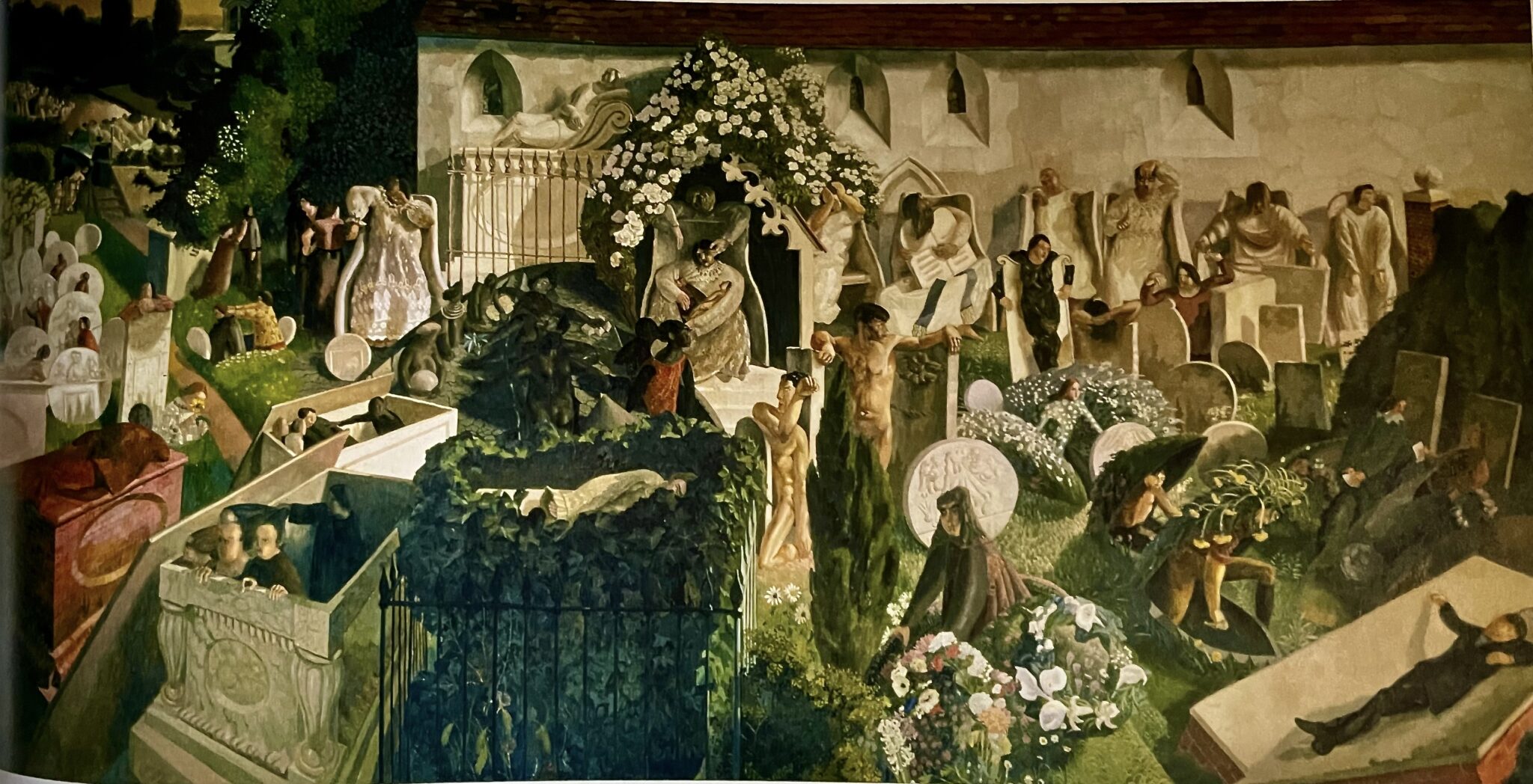 le tableau : Résurrection, Cookham – 1924-27 Stanley Spencer – Lumières ...