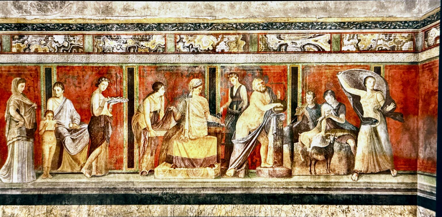 la fresque : Fresque de la villa des Mystères – 80 av.J.C. – Fresque ...